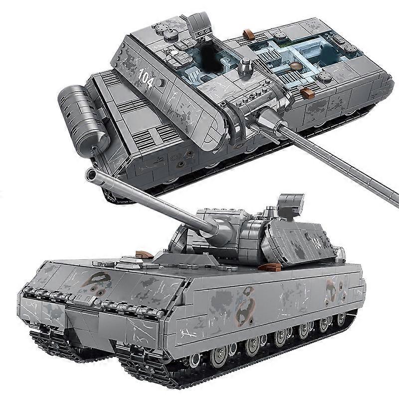Military Heavy Tank German Panzer VIII Maus Building Blocks Leopard 2 ...
