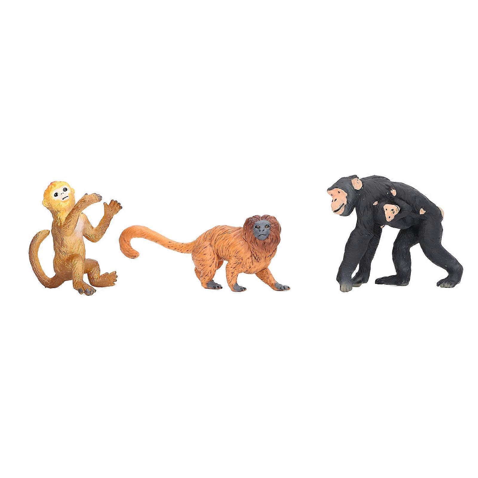 6pcs Monkey Models Playset Safe Simple Styling Simulation Kids ...