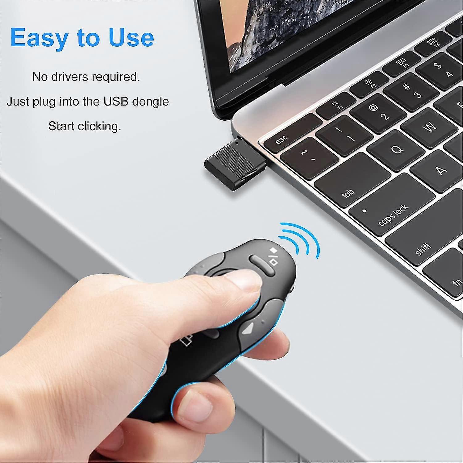 Wireless Presentation Clicker For Powerpoint Presentations, Usb Dongle Wireless Presenter Remote ...