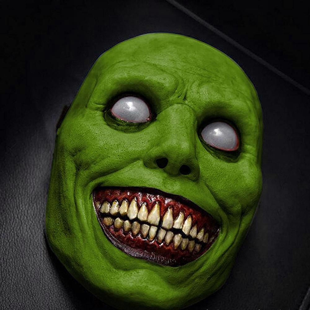 Horror Smiling Demon Mask Cosplay Evil Half Face Latex Masks Halloween ...