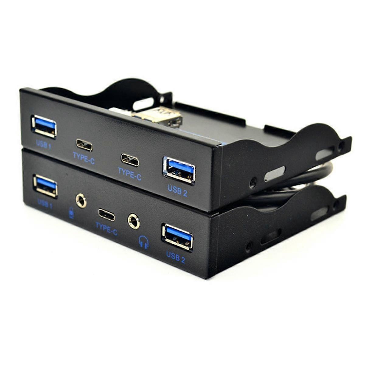 USB HUB 5 Port USB 3.1 TYPE-C USB 3.0 Front Panel HD Audio 3.5mm ...