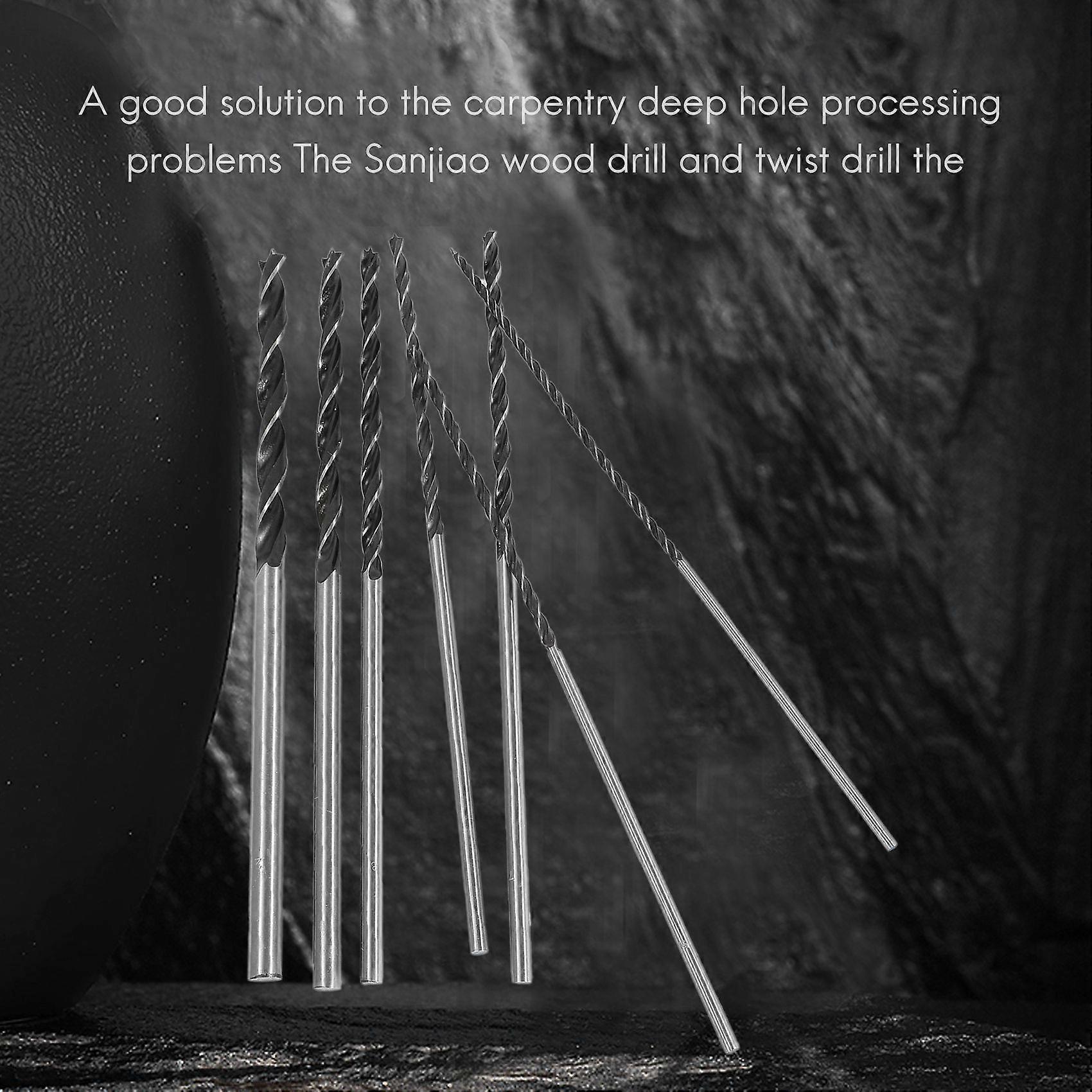 7pc X Long Wood Drill Bit Set 4mm 5mm 6mm 7mm 8mm 10mm 12mm x 300mm Point | Fruugo UK