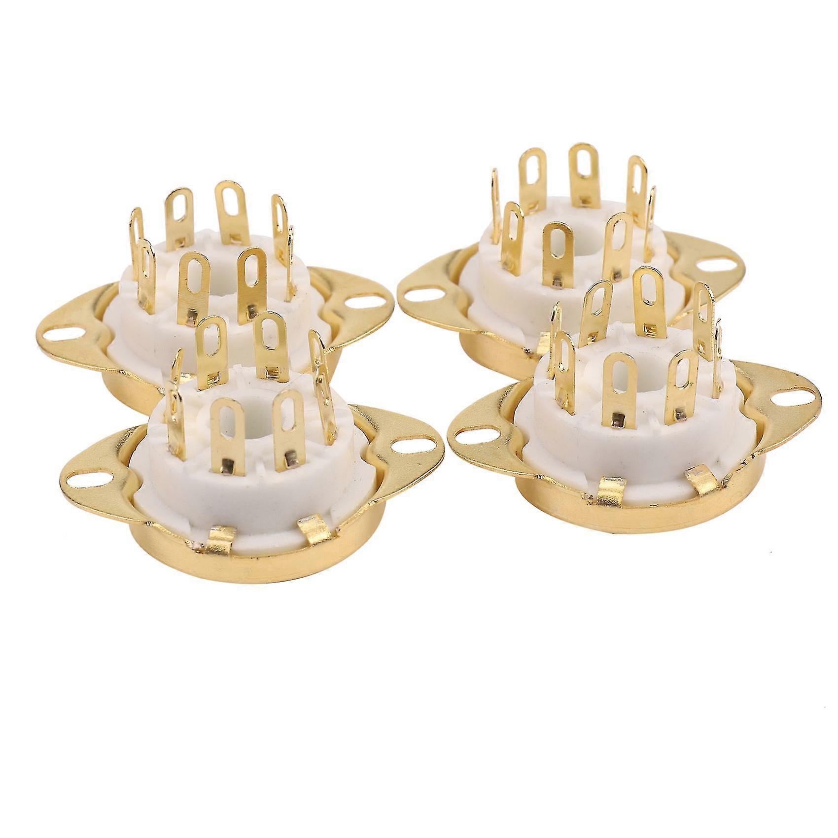 4PC 8 Pin Ceramic Socket Tube Top Vacuum Octal Value For KT88 EL34 6V6 ...