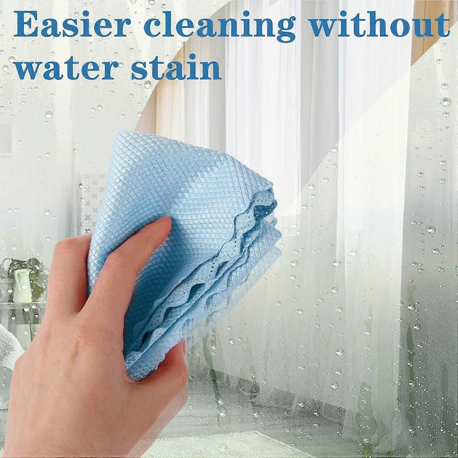 5pcs Fish Scale Cleaning Cloth Glass Window Mirror Cleaning Cloths ...