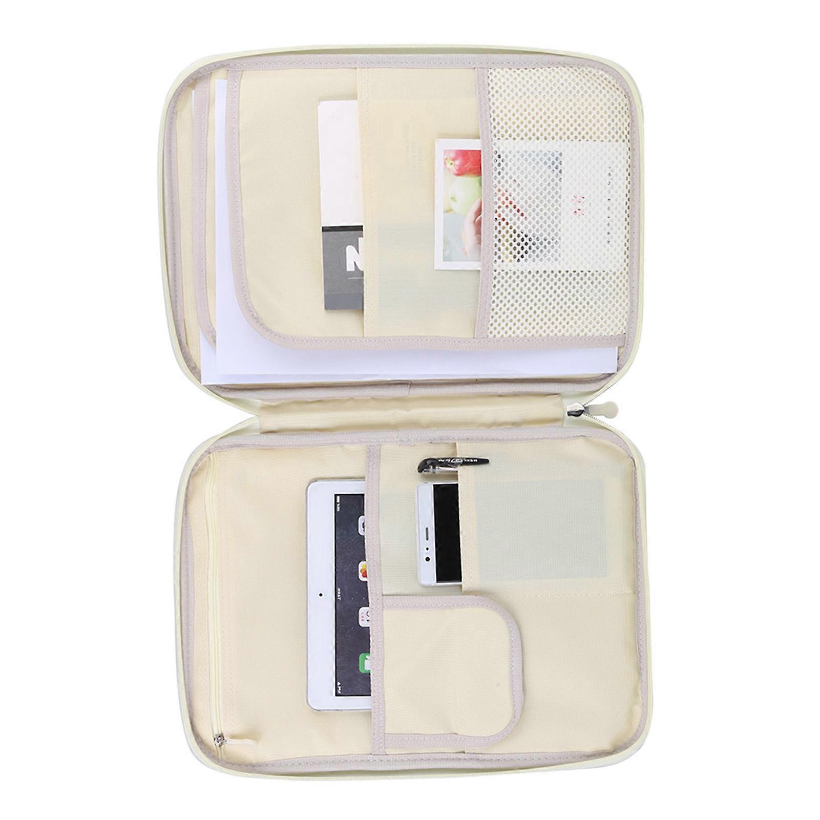 Document Bag File Folder Portfolio Organizer Zippered Case A4 Size for ...