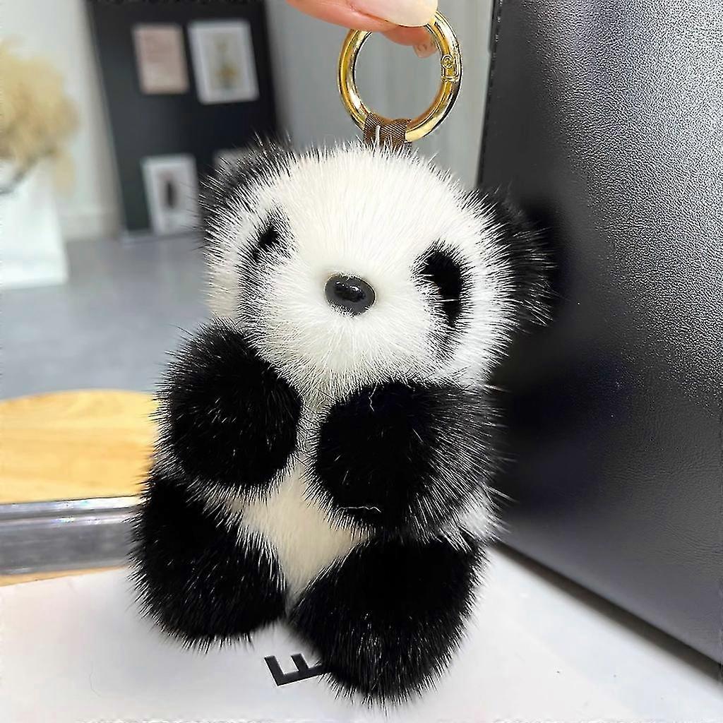 Cute Panda Pendant Keys Keychain Girls Funny Cartoon Keyring Women Bag ...