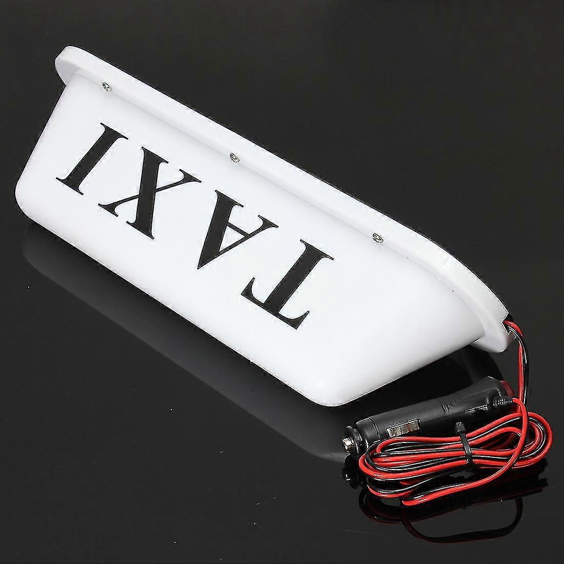 White Waterproof Taxi Magnetic Base Roof Top Car Cab Led Sign Light ...