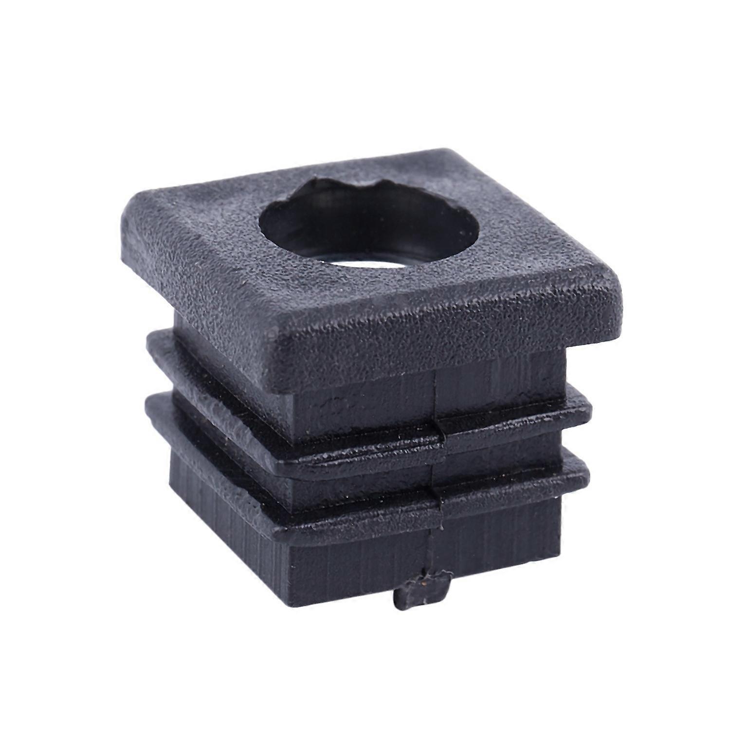 Square Tubing Pipe End Caps Insert Plugs M8 Thread 20x20mm 20Pcs Black ...