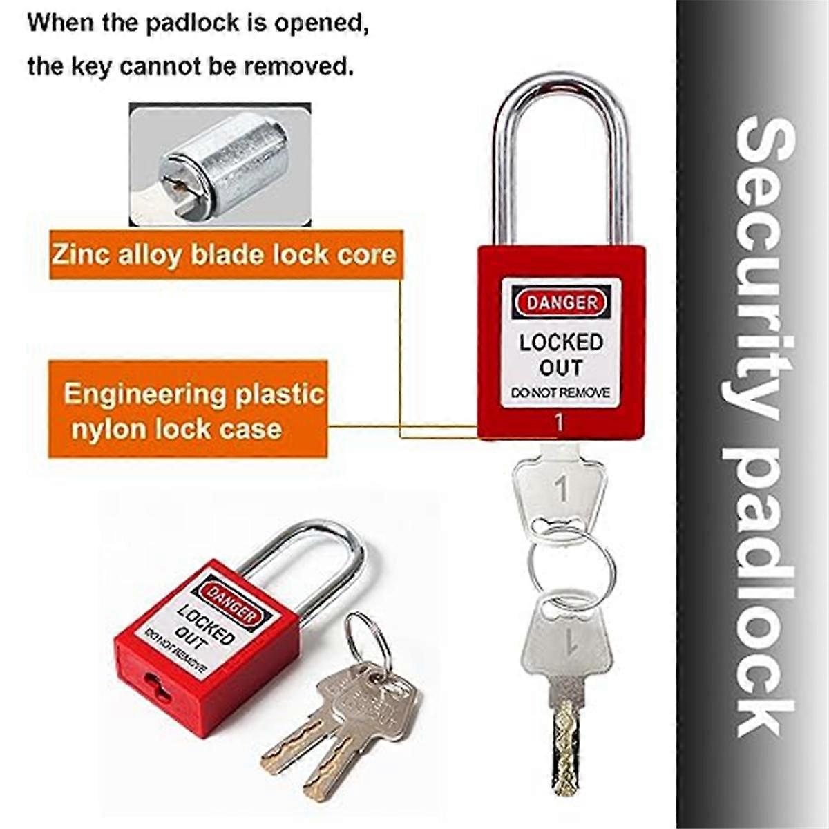 Lockout Tagout Kit,Clamp-On Circuit Breaker Lockout, Safety Padlocks ...
