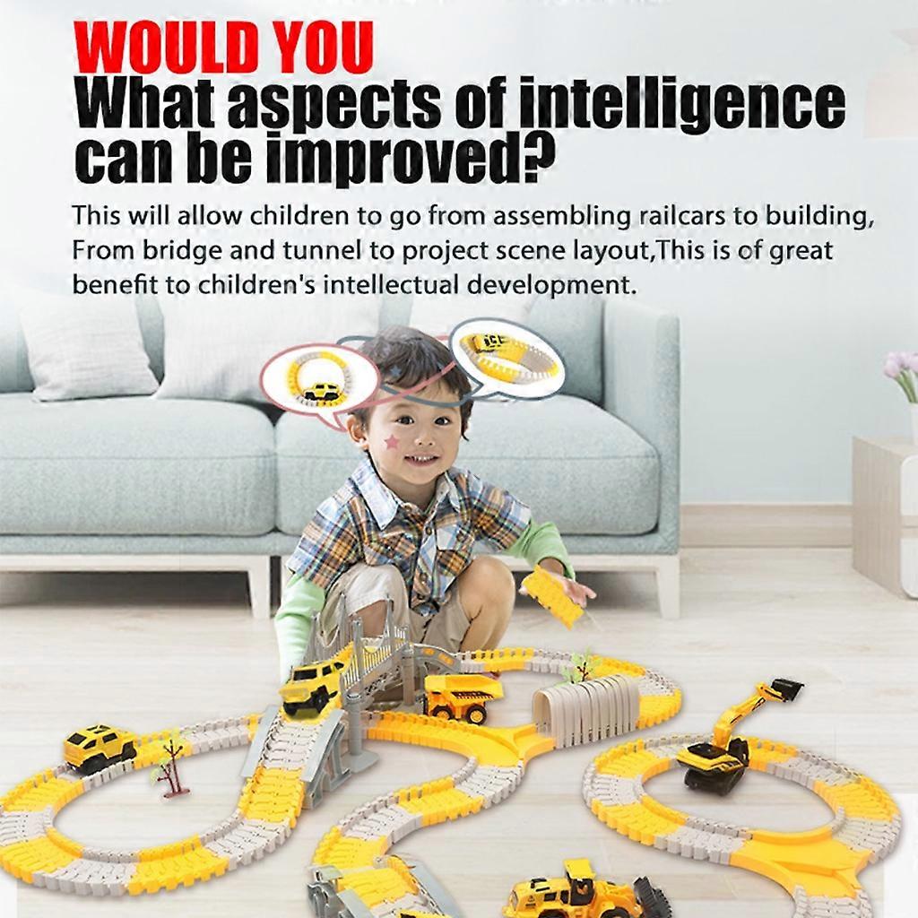 Easy Assembly Race Track & DIY Race Track Set Educational Toy Preschool ...