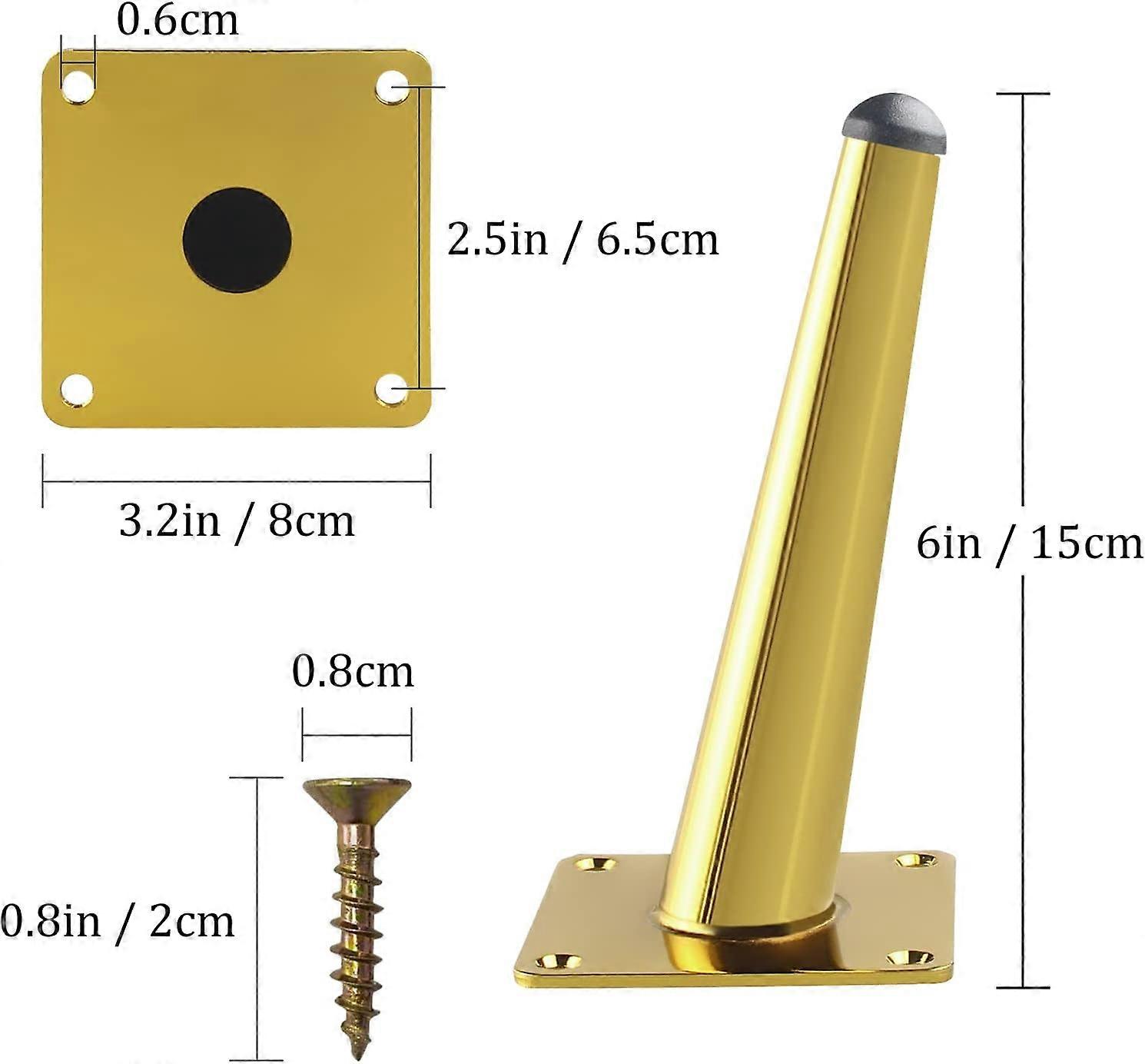 Adjustable Cabinet Legs Gold Metal Furniture Legs 30cm 12 Inch Mid ...
