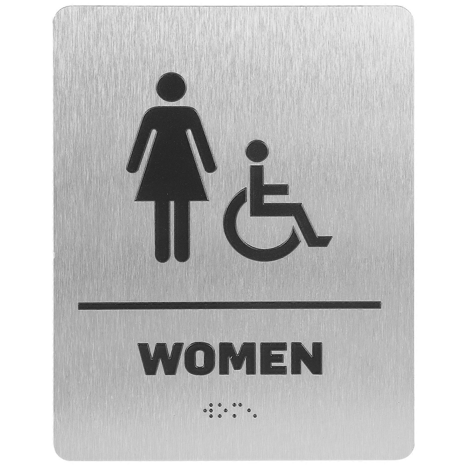Restroom Sign Women Bathroom Sign Metal Sign Toilet Identification Sign ...