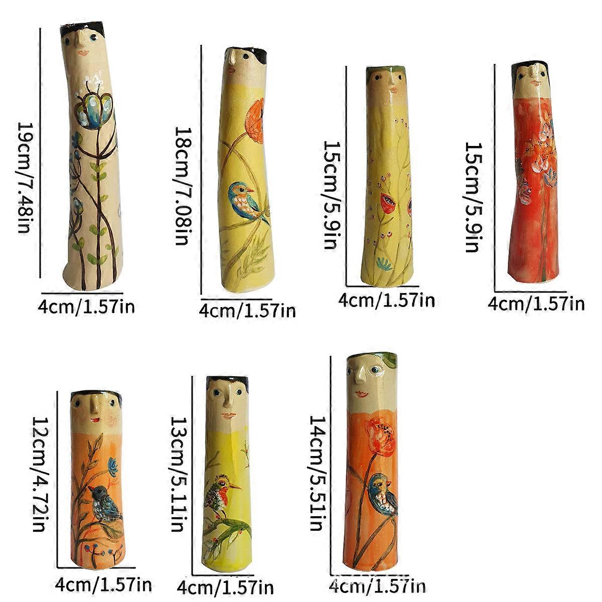 Spring Family Bud Vases Resin Bohemian Family Vase Cute Shelf Decor ...