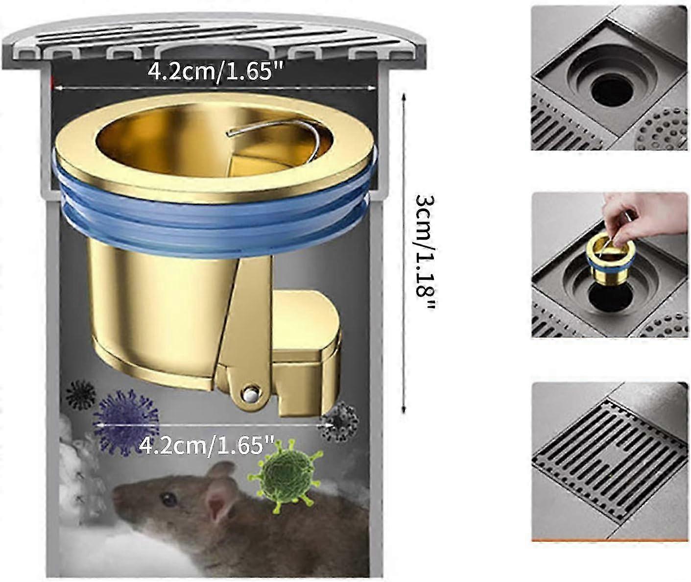 Shower Floor Drain Core Anti-Clogging Backflow Preventer Drainages ...