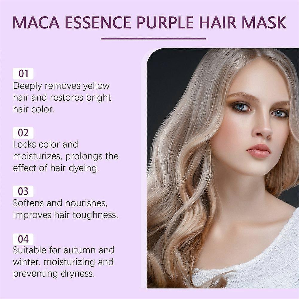 Maca Essence Purple Hair Mask, Nourishing Deep Conditioner Professional ...