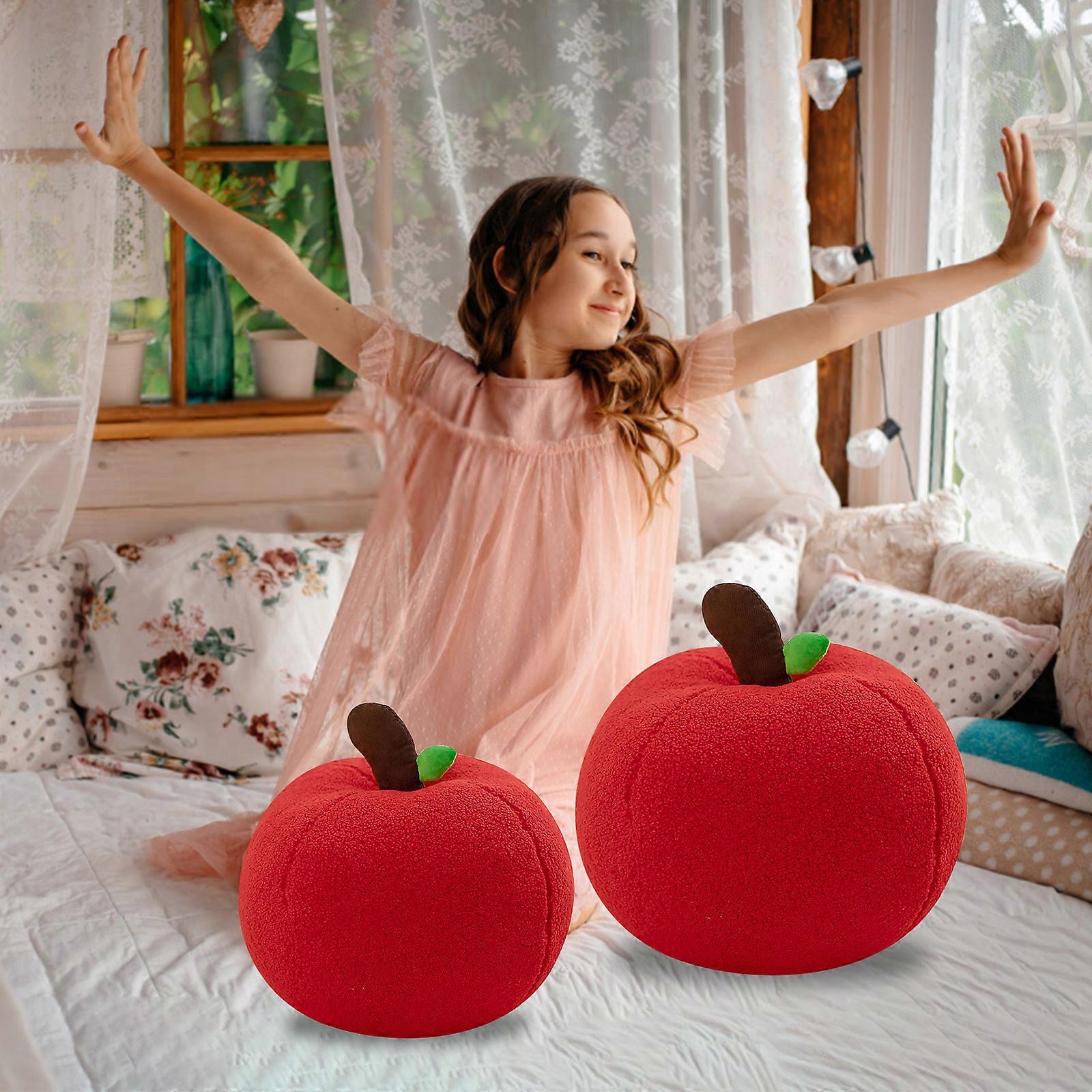 Red Fruit Pillow Plushies Toys Simulation Apples Doll Props Gift Style ...