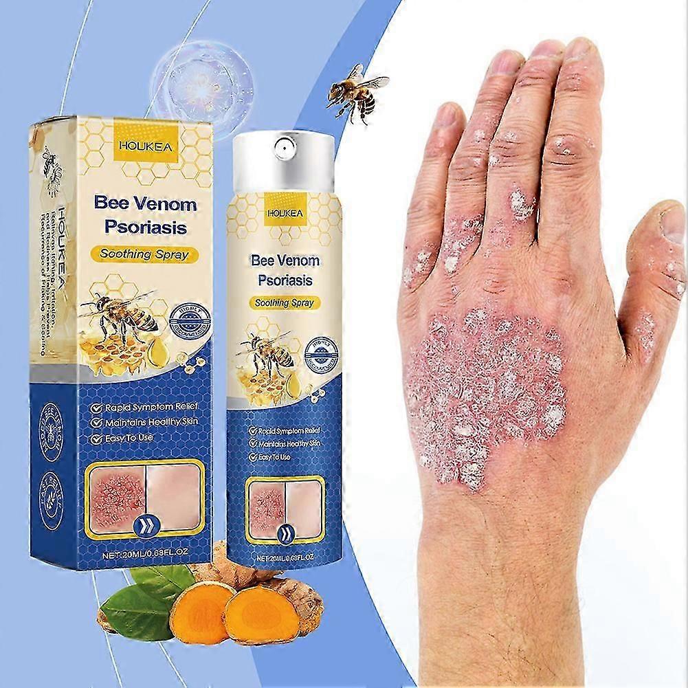 Bee-Venom Psoriasises Care Spray Anti-Itch Multi-Symptom Liquid Redness ...