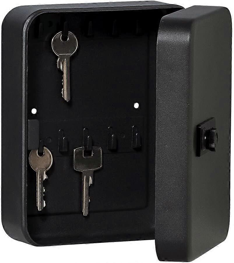 Lockable key box with digital code, 20 numbered hooks, matte black ...