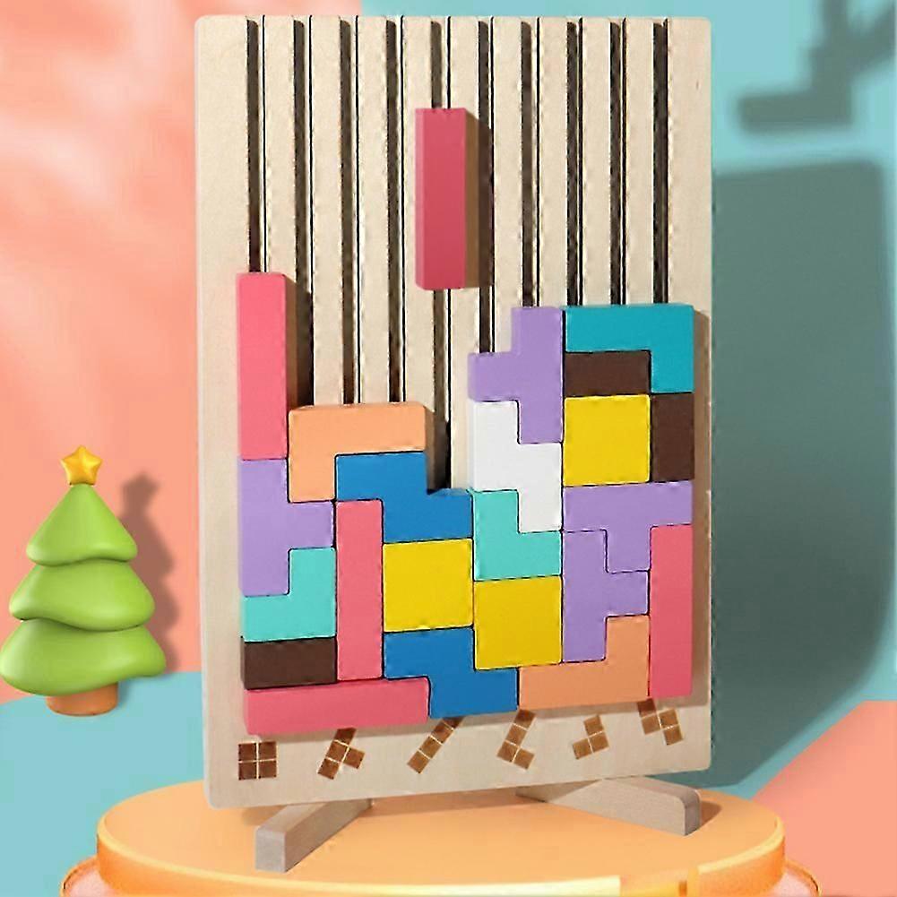 Wooden Blocks Puzzle Brain Teasers Toy Engaging Wooden Puzzle Game for ...