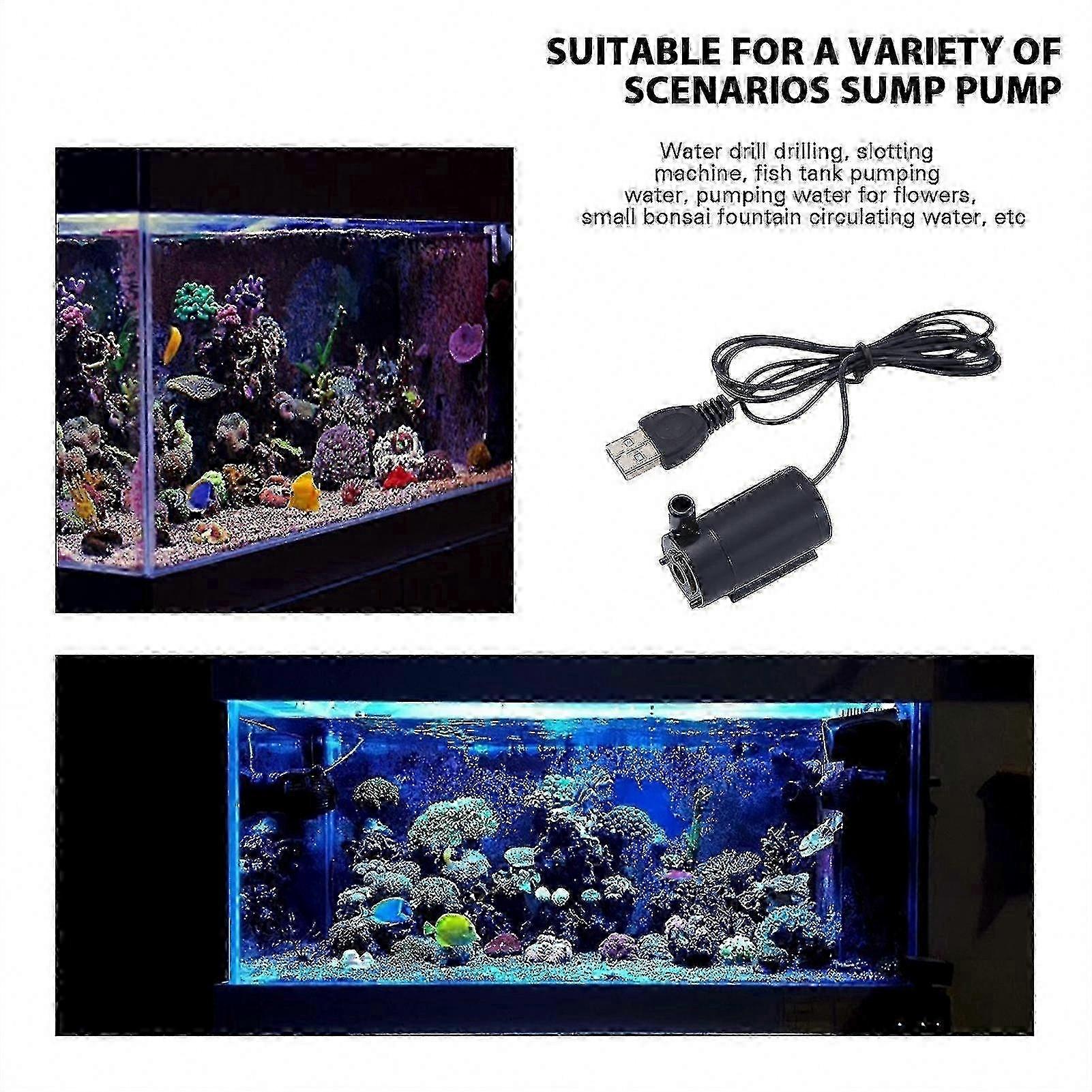 USB Low Voltage Small Water Pump Multipurpose Micro Mini Submersible ...