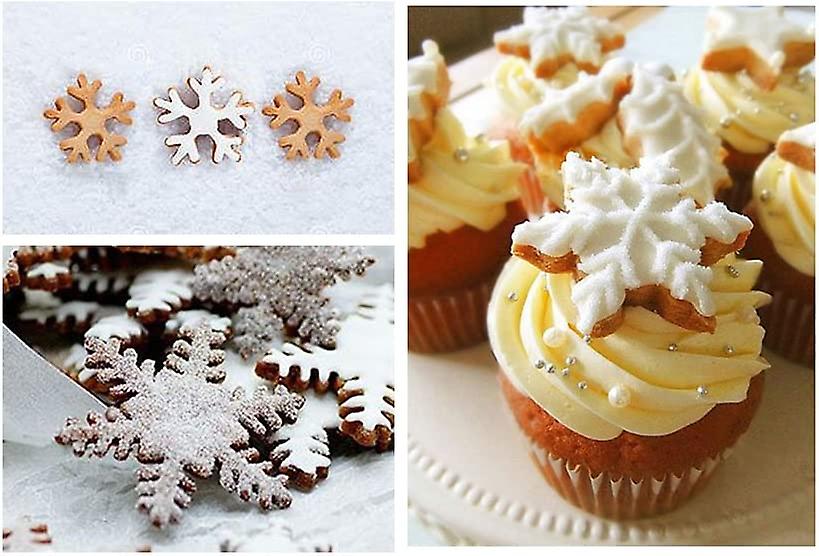 Snowflake Cake Modeling Tools,set Of 6 Snowflake Shaped Cookie Cutters ...