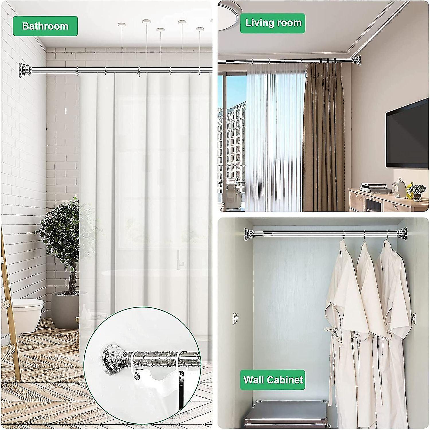 Adhesive Shower Curtain Rod Holder,no Slippage Wall Mount Retainer Of ...