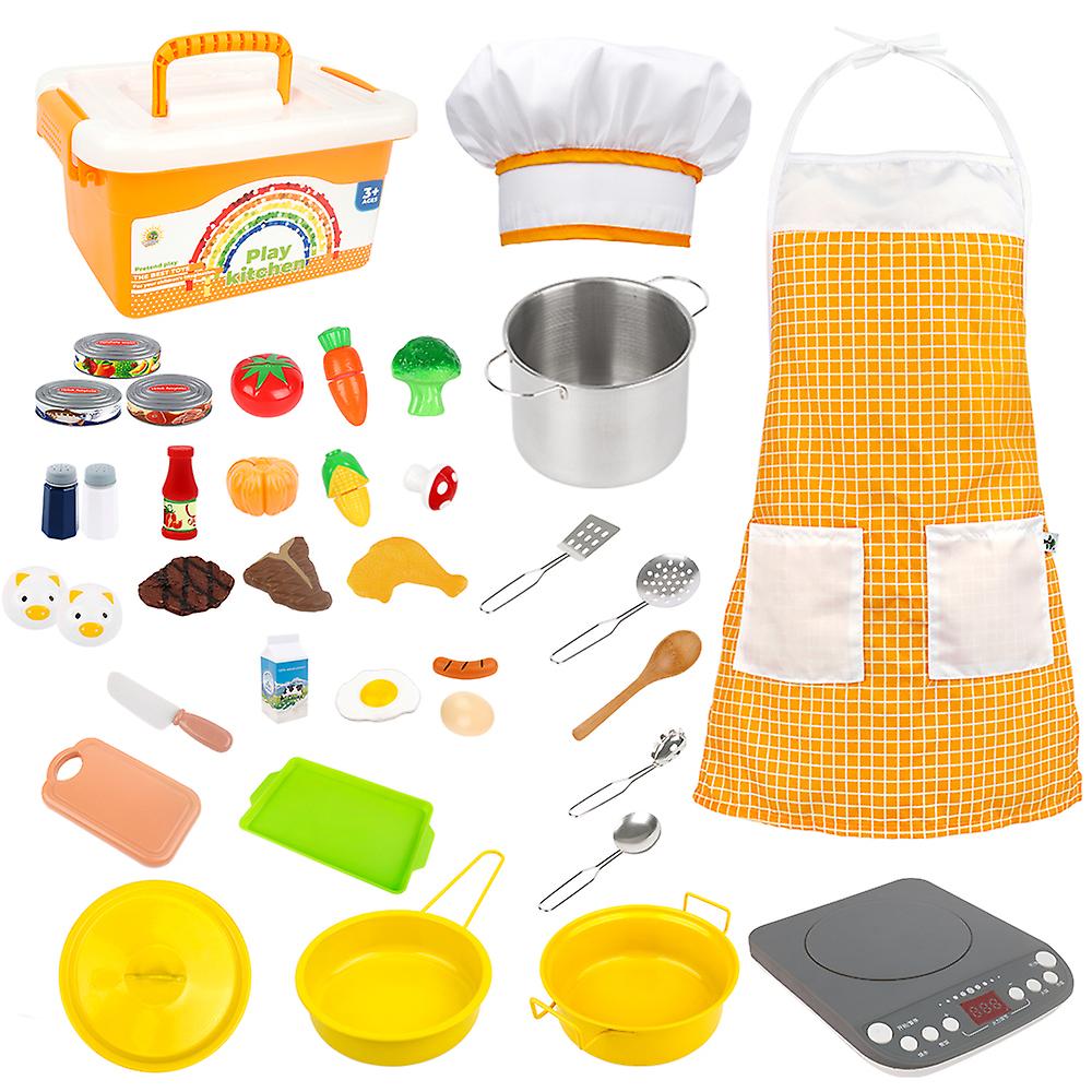38pcs Kids Cooking Set Kitchen Toys For Kids Cooking Playset | Fruugo UK