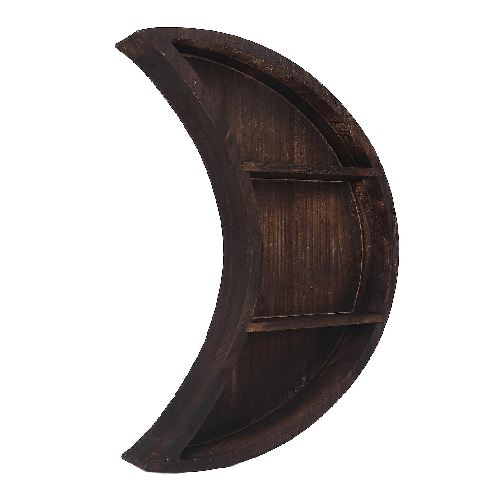 Moon Shelf Room Decor Wall Mounted Crescent Moon Shelf Wooden Hanging ...