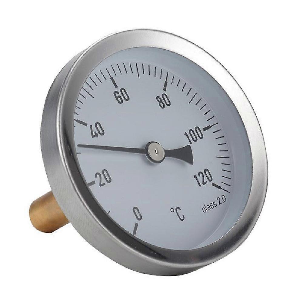 Metal Thermometer Hot Water Pipe Thermometer 0-120c Heating 63mm Dial ...