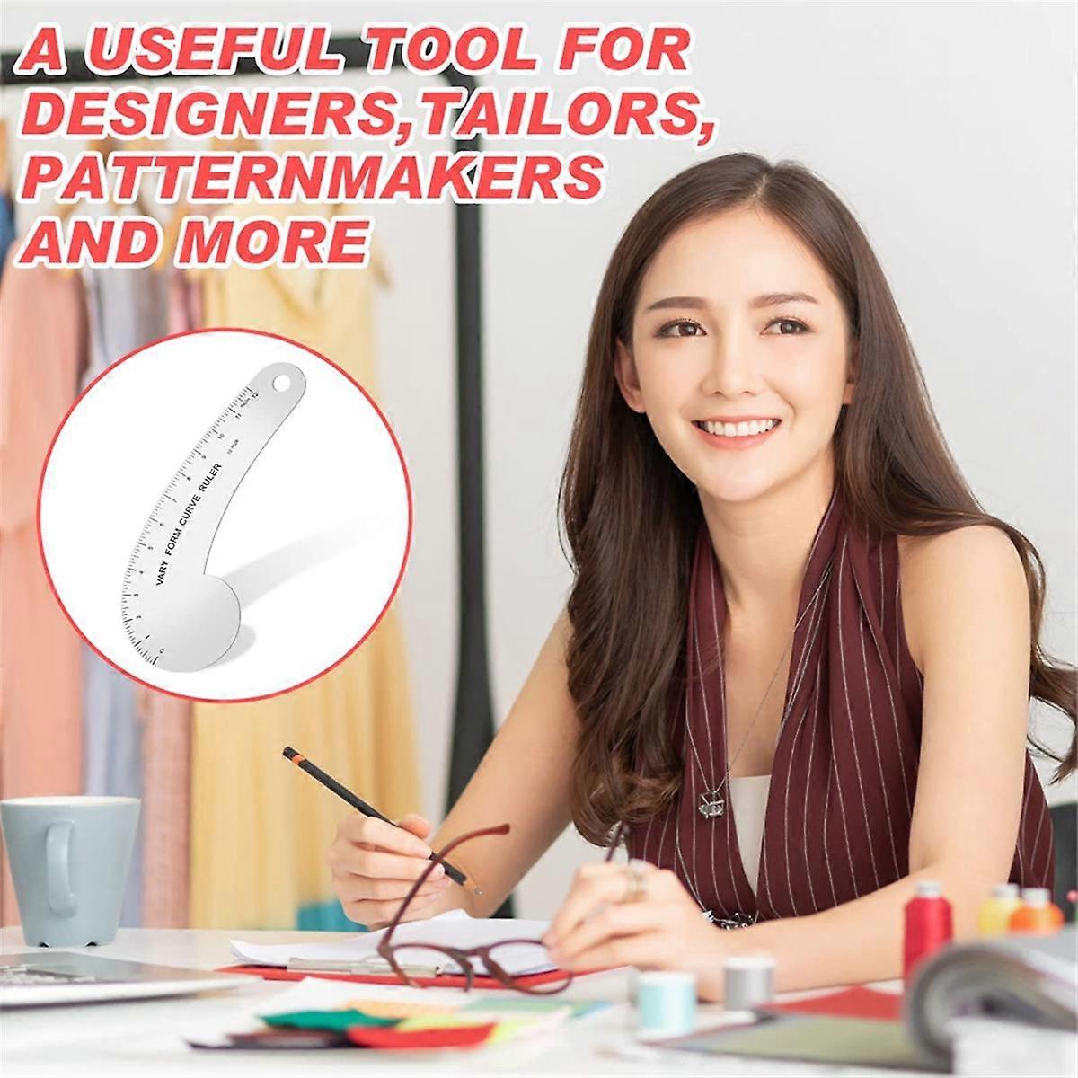 Vary Form Curve Ruler 12Inch Solid Metal French Curve Hip Curve Ruler ...