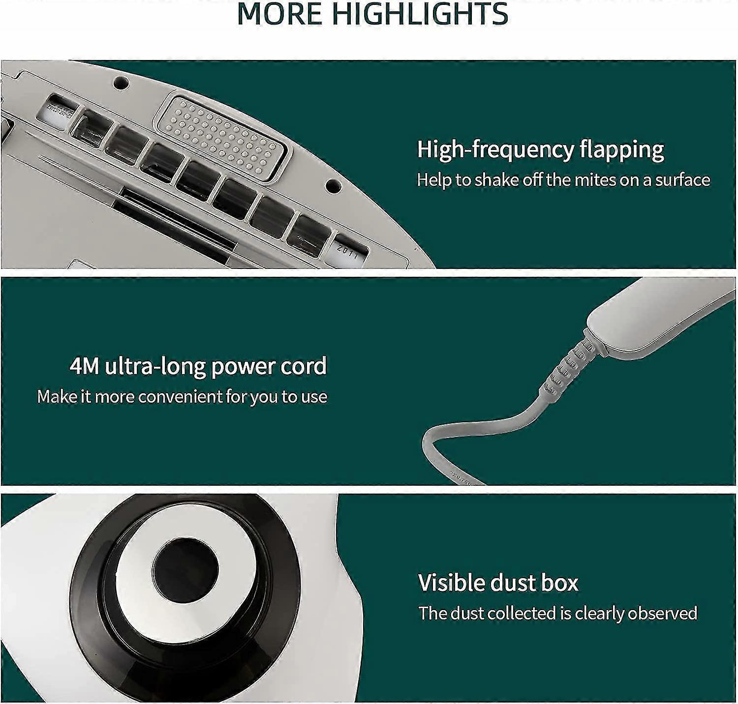 Dust Mite Removal Machine Handheld Vacuum Cleaner Bed Uv Sterilization ...