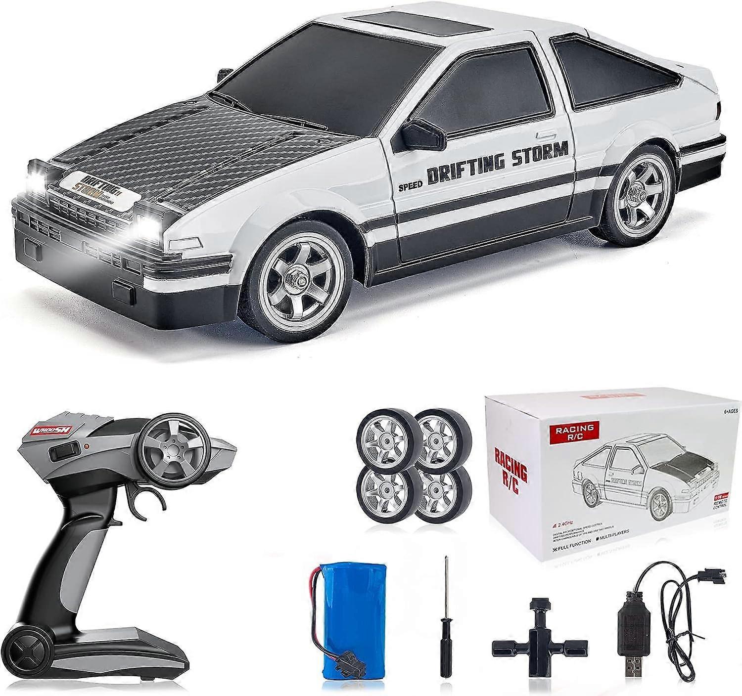 RC Drift Car 1:16 Scale 4WD RC Car with LED Lights 2.4GHz 25km/h Hard Case RTR High Speed Drift ...