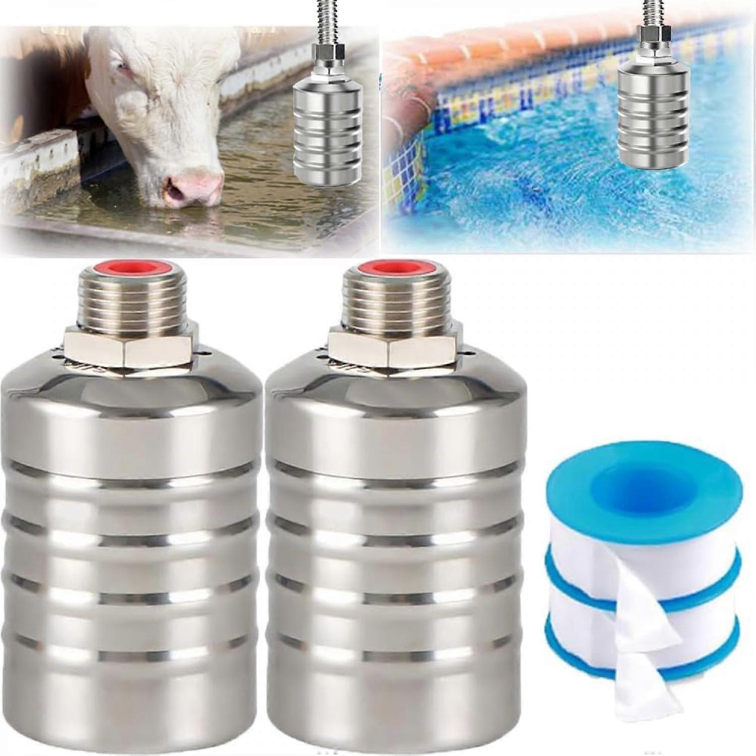 2PCS Water Valve, Float Valve, 304 Stainless Steel Completely Automatic ...