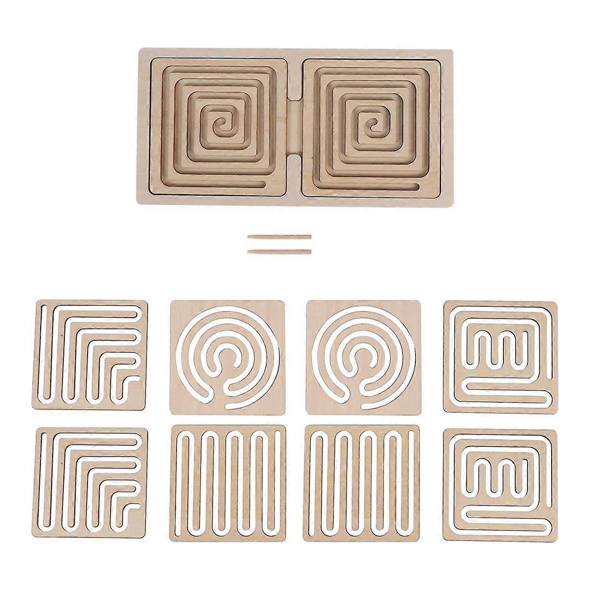 Wooden Maze Toy Left and Right Brain Development Maze Toy Maze Activity ...