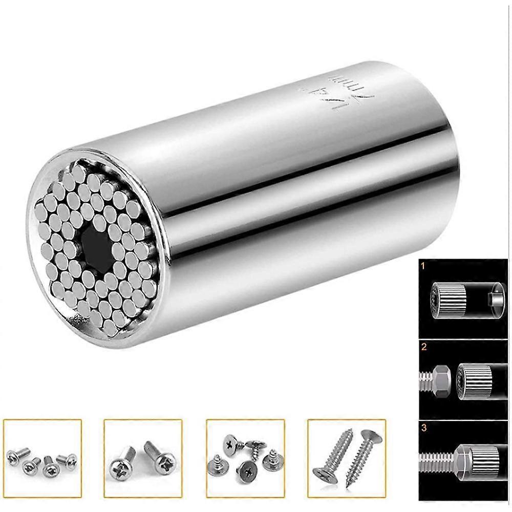 2pcs Universal Socket Wrench 7-19mm Multi-function Repair Ratchet ...