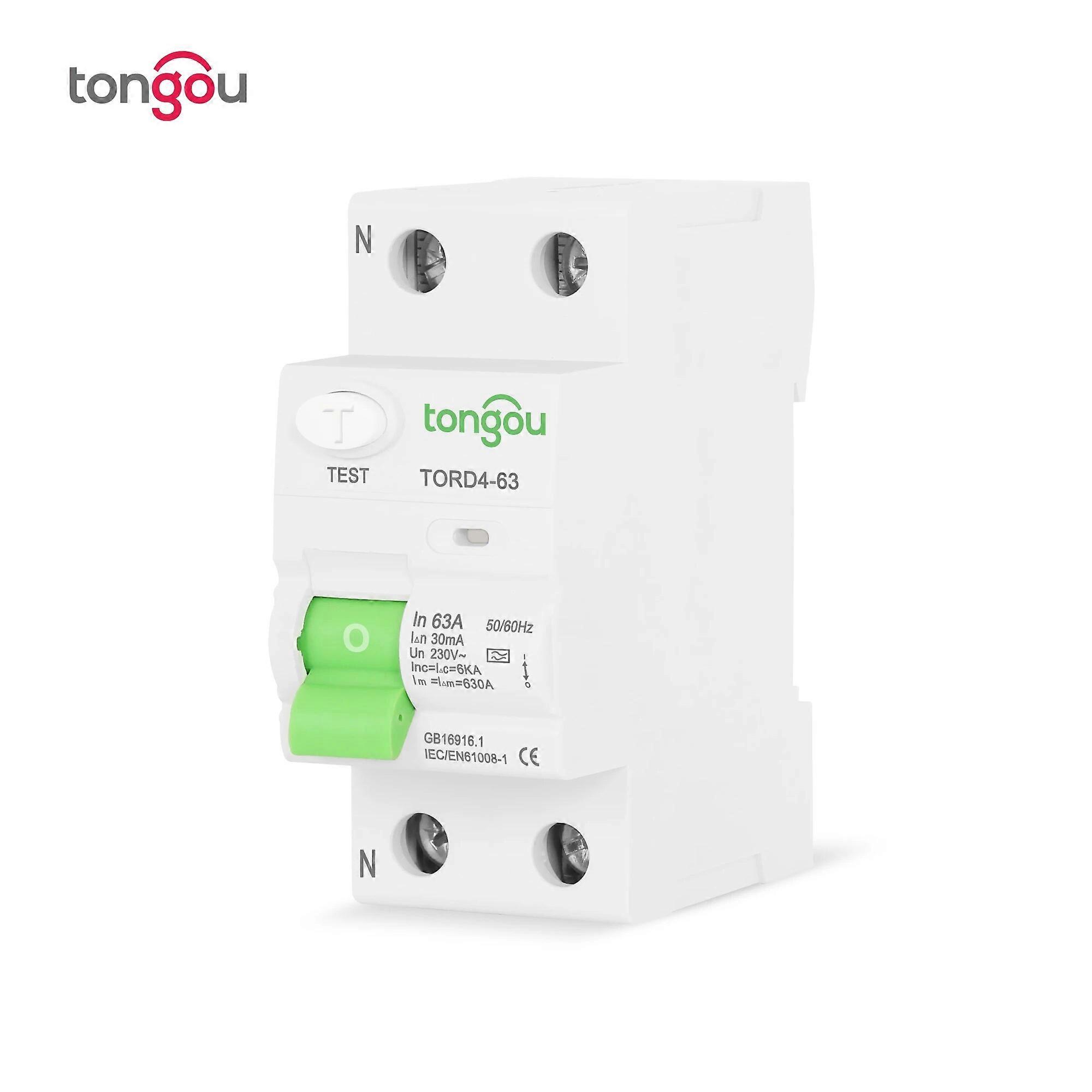 2P 63A Type A RCCB RCD 6KA Electromagnetic Type Residual Current ...