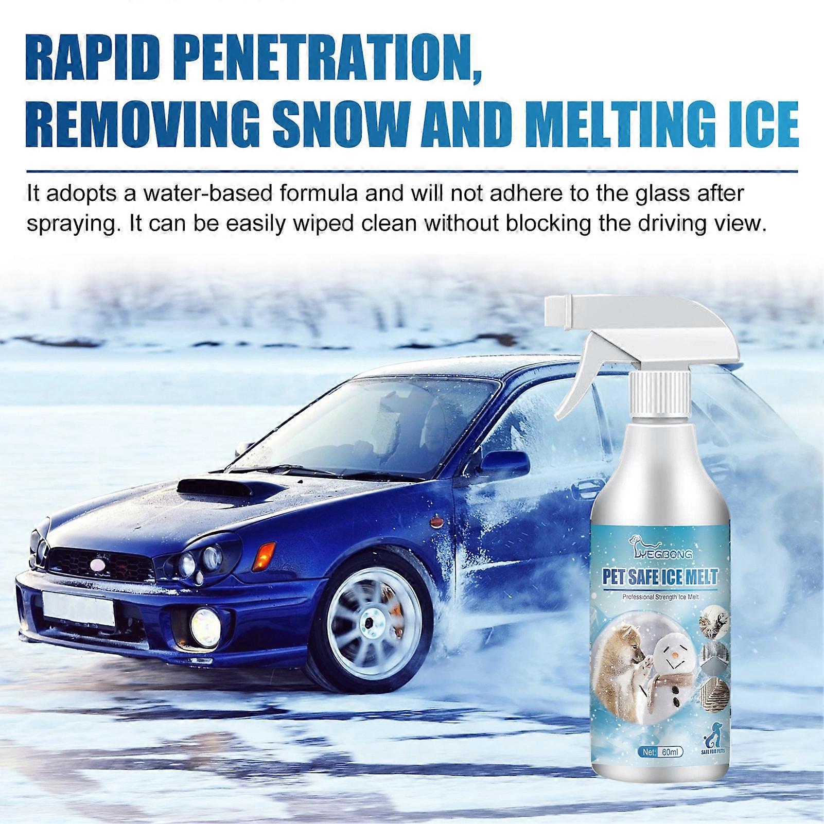 60ml Auto Windshield Deicing Spray Pet-Friendly Ice Remover Melting ...
