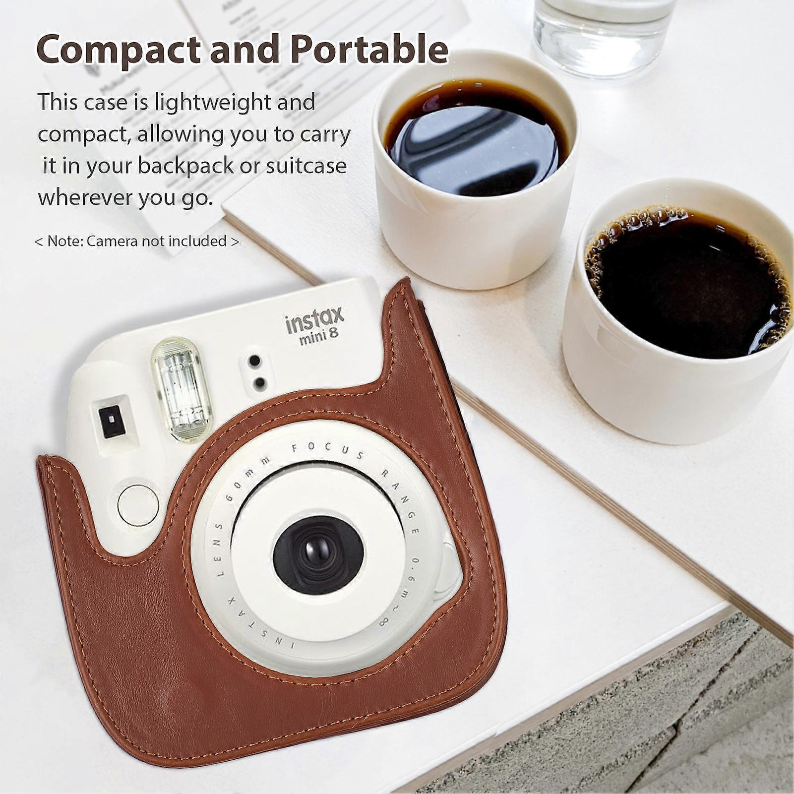 Instant Camera Storage Case Camera Bag PU Leather Magnetic Buckle with ...
