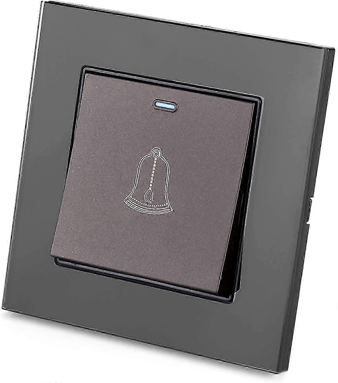 Doorbell Push Button, Exterior Doorbell Button, Tempered Glass Panel ...