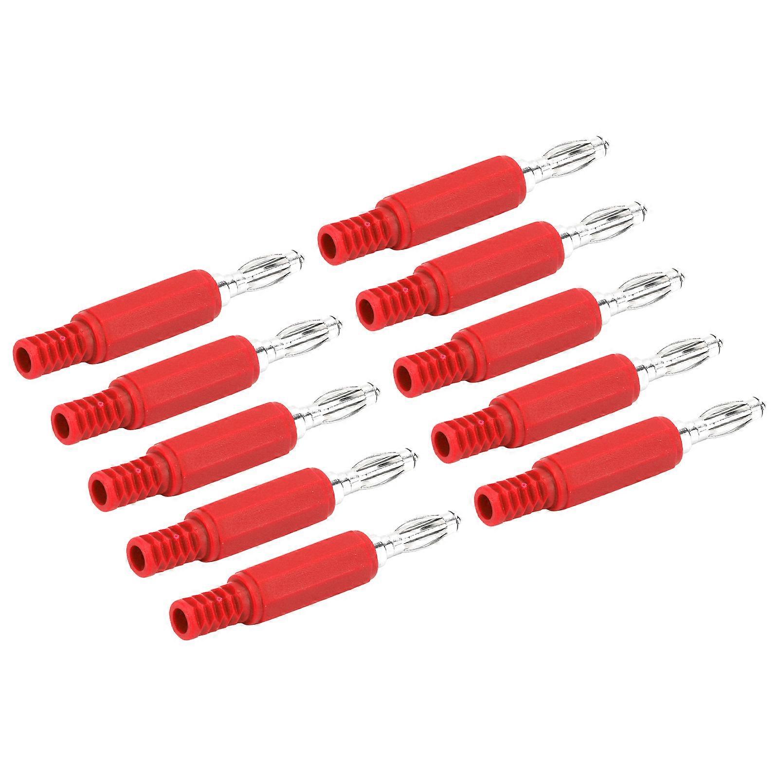 10pcs Banana Plug 4mm/0.2in Spiral Insulating Sheath Brass PE Material ...
