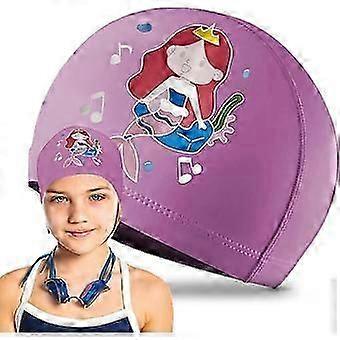 1pk Kids Swimming Cap Girls | Pink Swimming Cap Kids 6-14 Girls | Kids ...