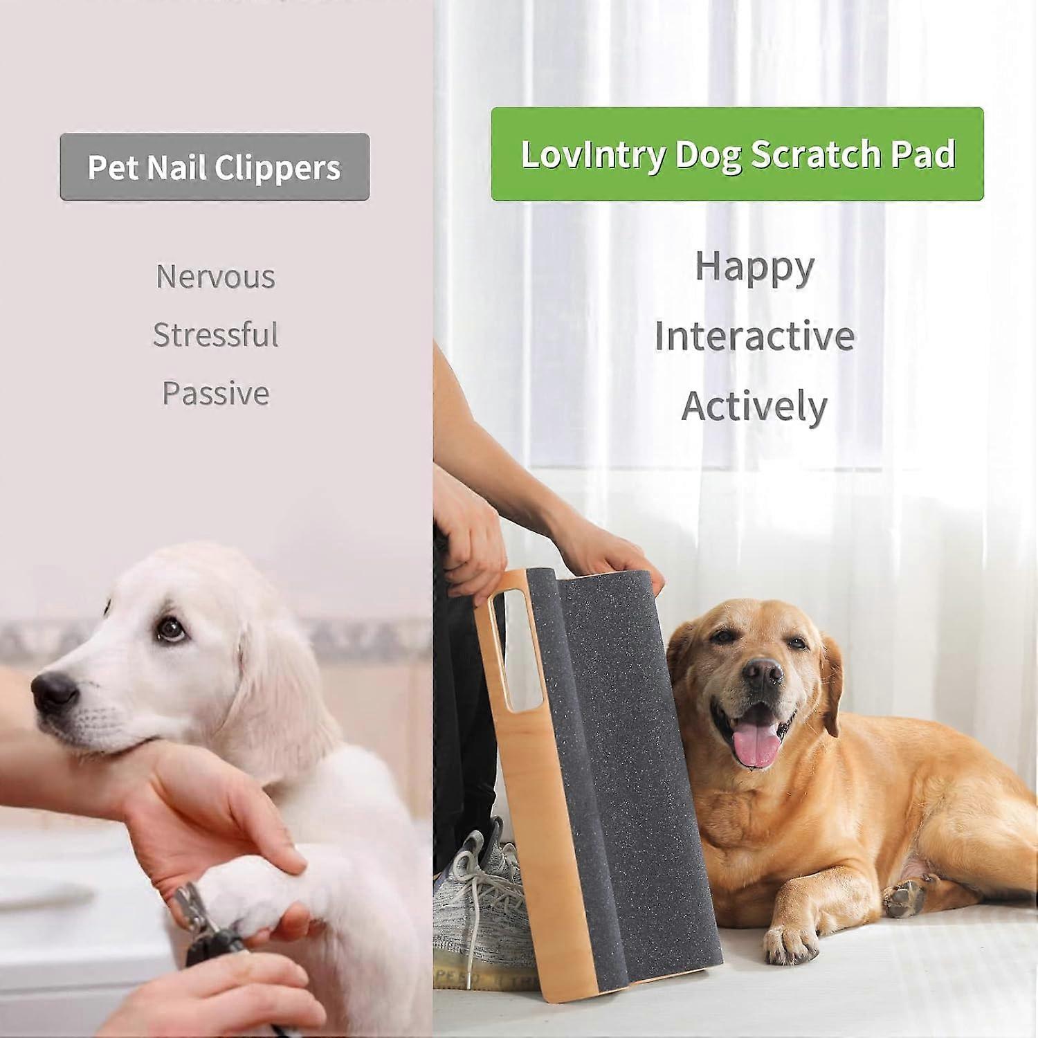 M-Shaped Dog Scratch Pad for Nail Maintenance and Shortened Dog's Side ...