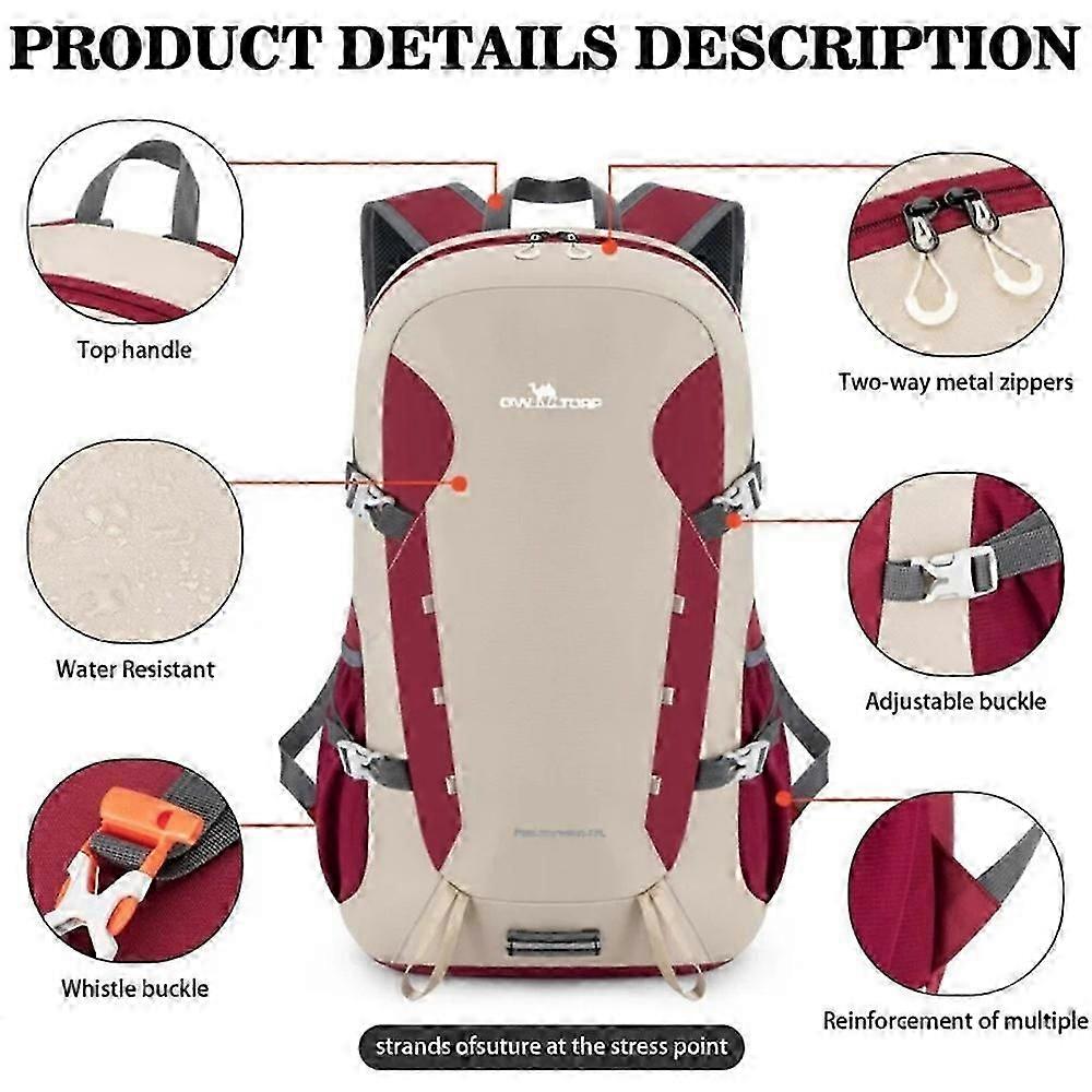 35l Outdoor Hiking Camping Mountaineering Backpack Waterproof Nylon ...