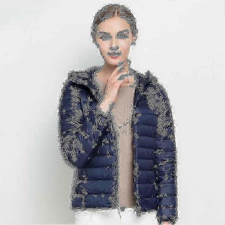 Women Ultra Light Down Jacket with White Duck Down Hooded Jackets Long ...