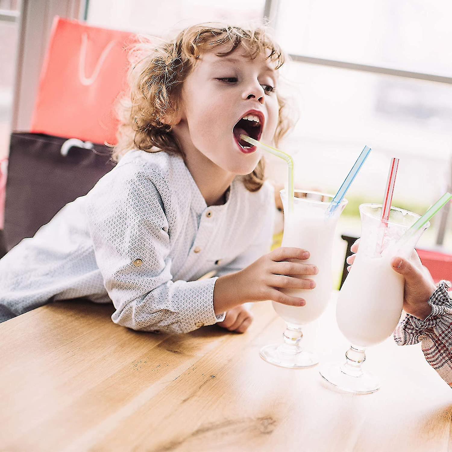 Straws 400 Pcs Drinking Straw Flexible Reusable Strawsfor Kids And ...