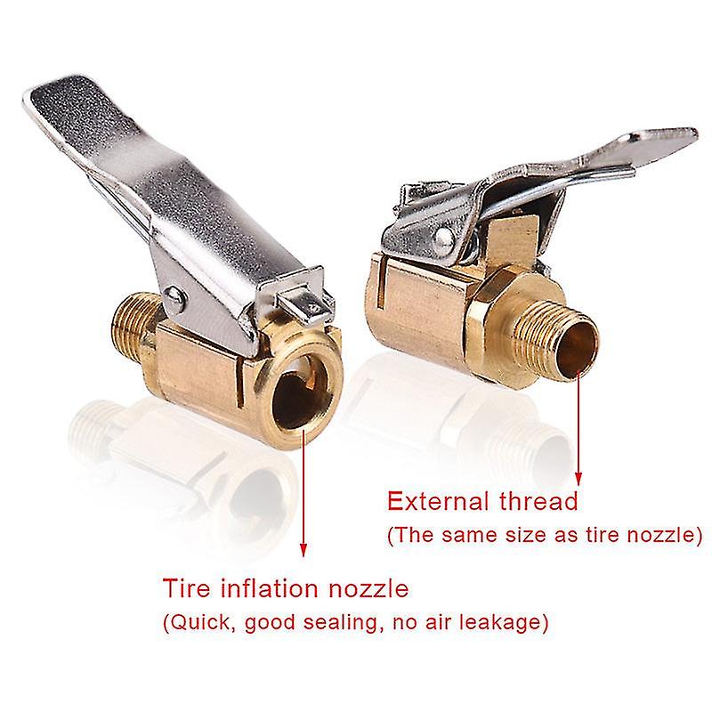 Car Truck Brass Air Pump Chuck Tyre Valve 8mm Pump Valve Clip Clip ...