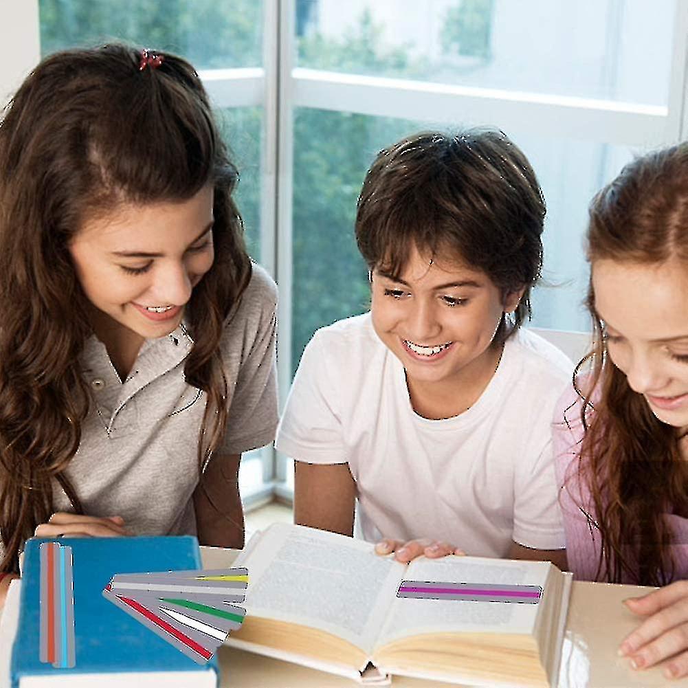 16 Pcs Reading Ruler, Dyslexia Guided Reading Strip, Colored Highlight ...