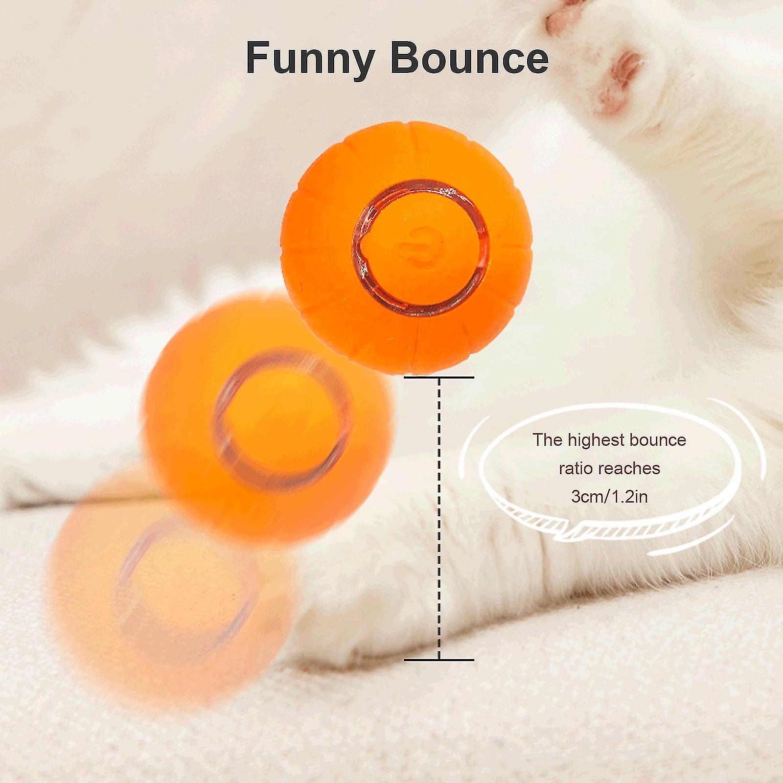 Interactive Smart Cat Toy Automatic Rolling Cat Ball Self-moving Kitten ...