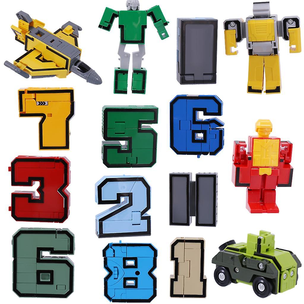 Numbers Transform Robot 0-9 Robot Transformer Early Learning Toys Gifts ...
