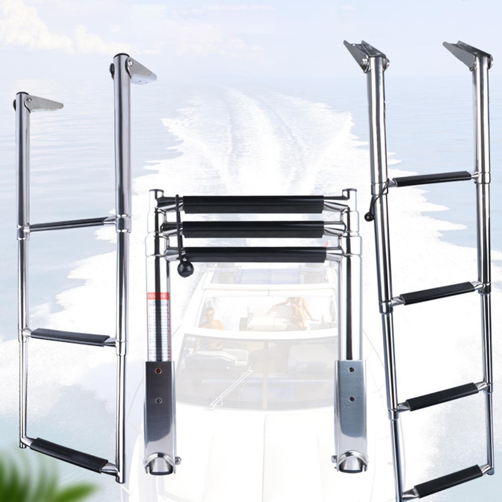 Telescoping Pontoon Boat Ladder Boarding Steps Ladder for Yacht Pontoon ...